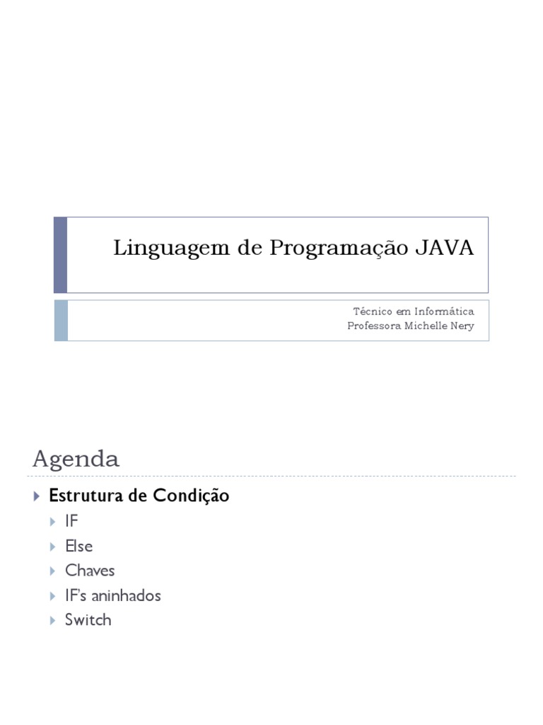 Aula 14 - Estruturas de Condição | PDF