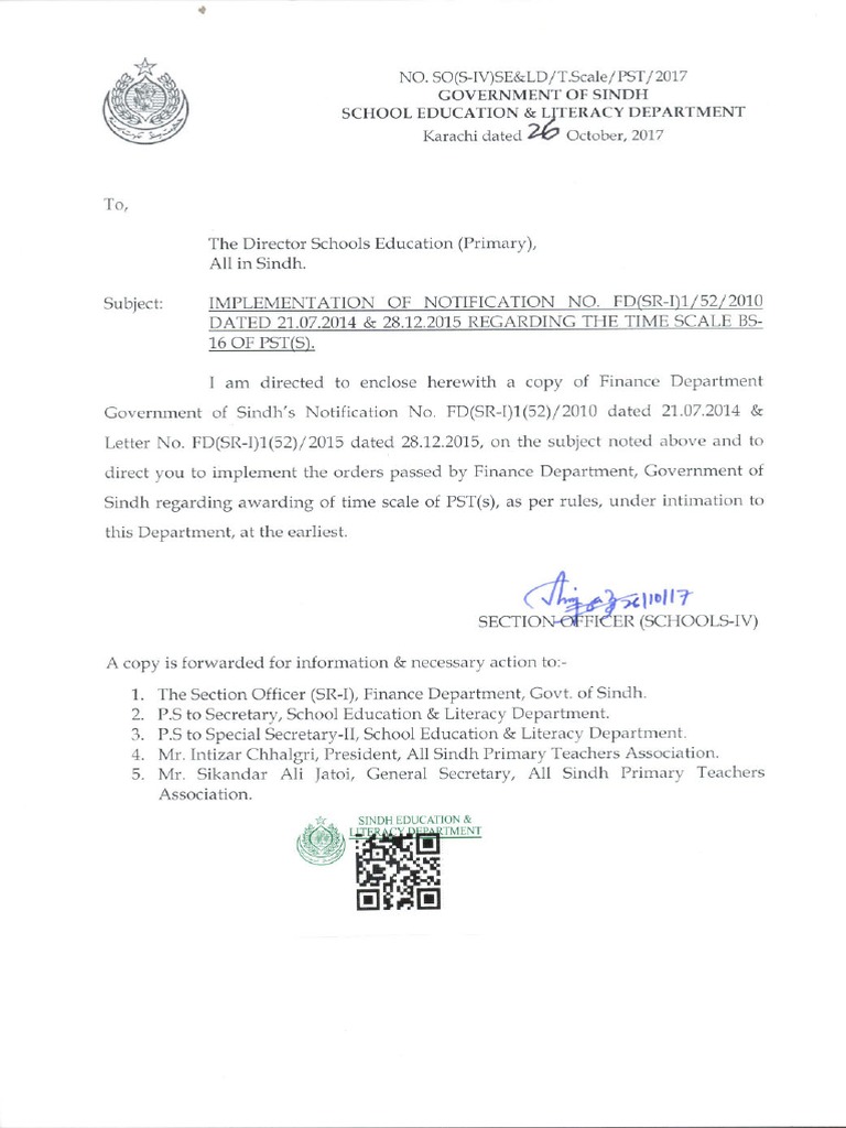Implementation of Notification NO - FD (SR-I) 1522010 Dated 21-07-2014 & 28-12-2015 Regarding ...