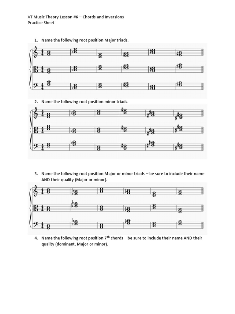 Music Theory: Chords & Inversions | PDF