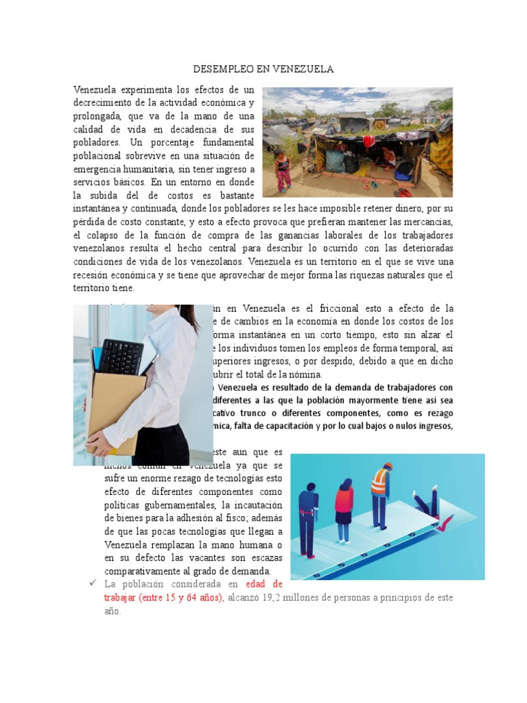 Desempleo en Venezuela | PDF | Desempleo | Venezuela