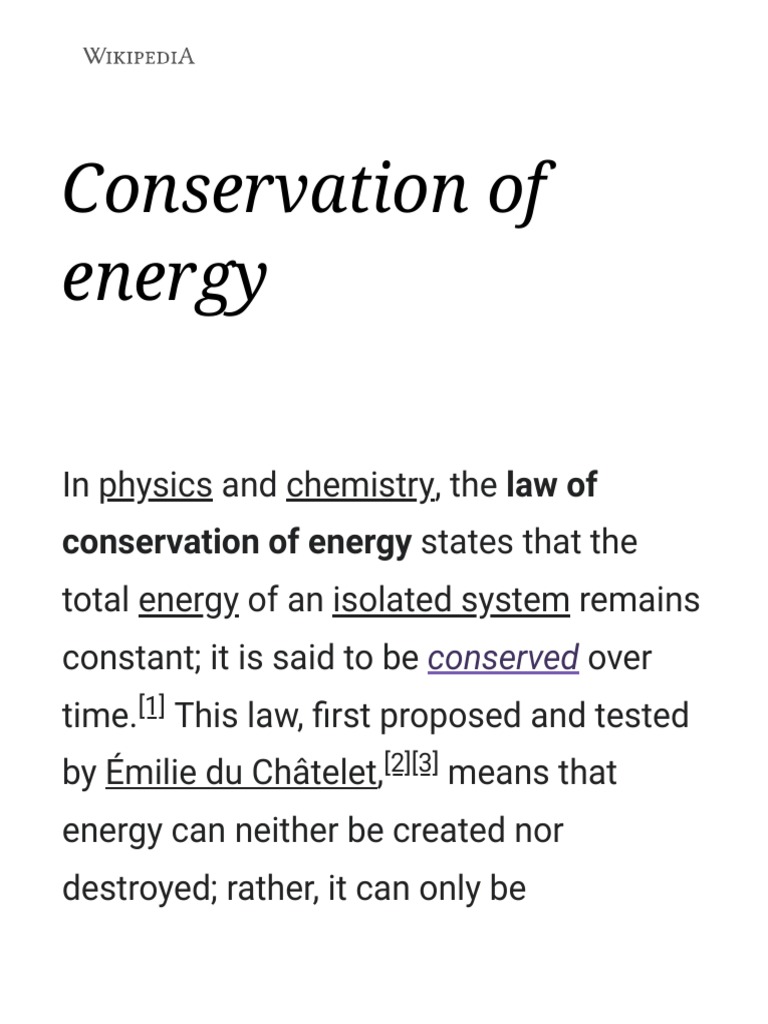 Conservation of Energy Explained | PDF | Momentum | Heat
