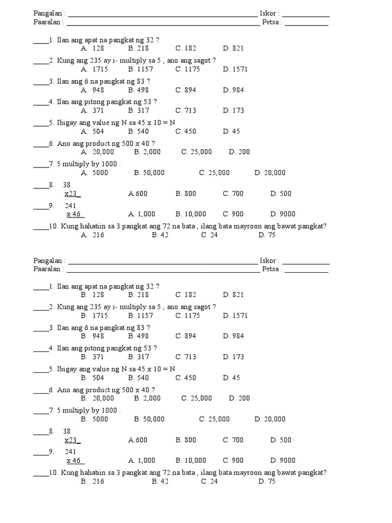 Math Q2 PT1 | PDF