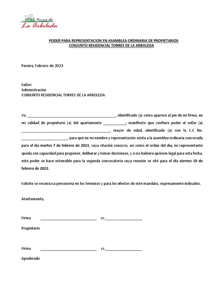 Formato de Poder | PDF