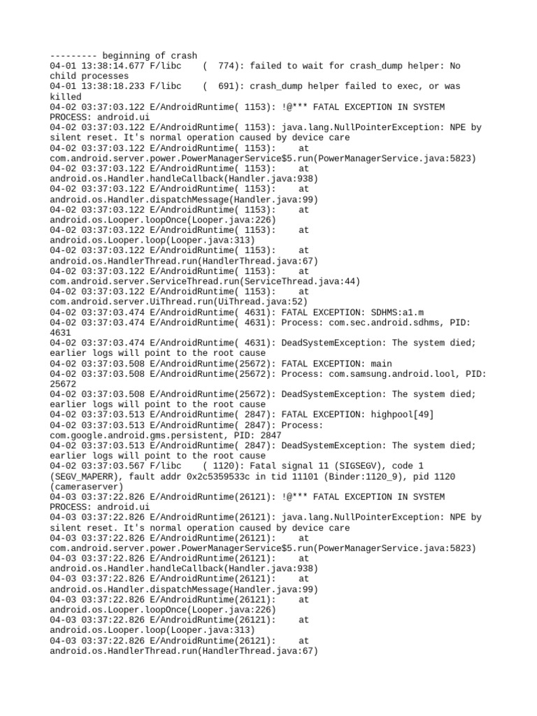 Logcat Prev Csc Log Pdf Computing Operating System Technology 
