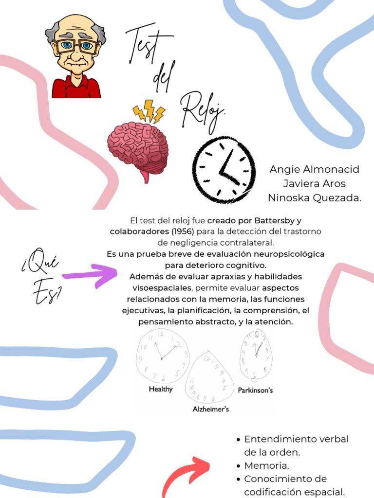 Test Del Reloj.: Angie Almonacid Javiera Aros Ninoska Quezada | PDF