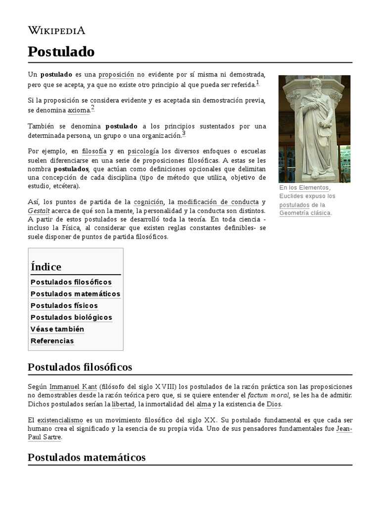 Postulado | PDF
