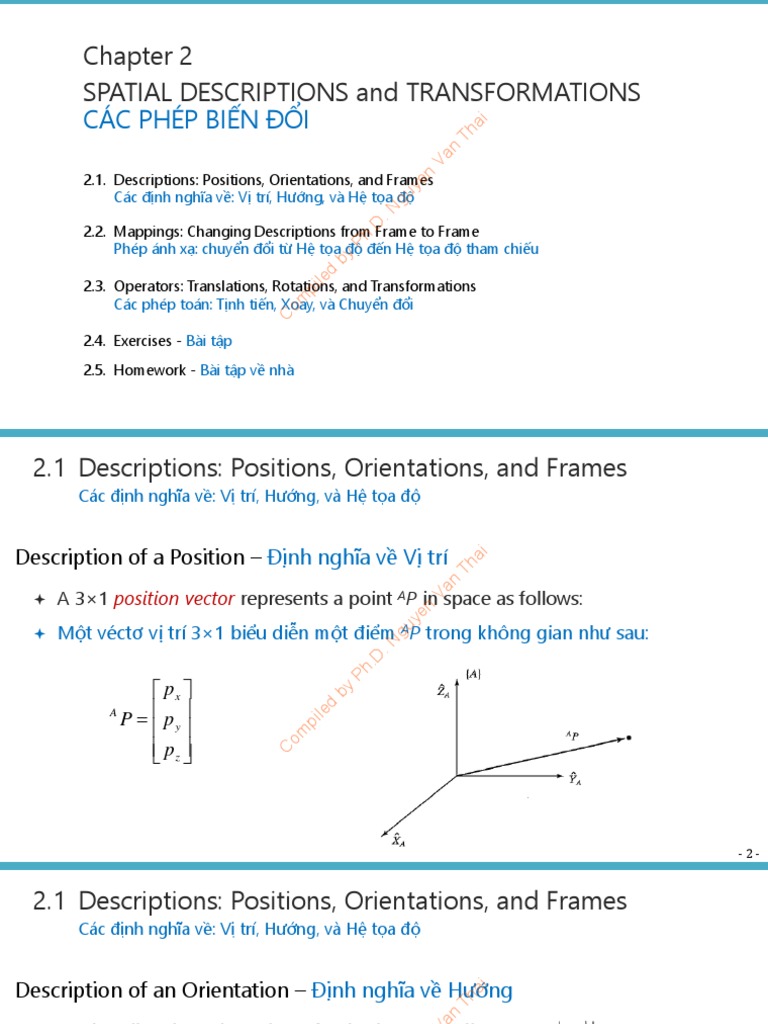 Spatial Descriptions And Transformations: Các Phép Biến Đổi | PDF