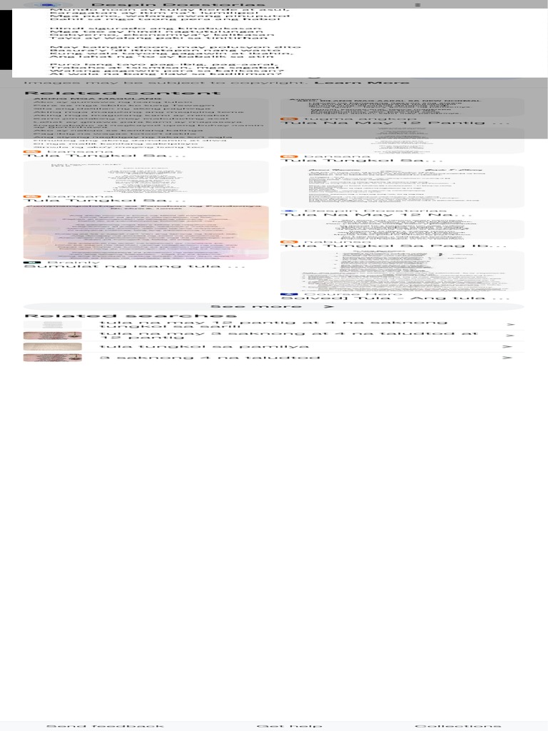 Tula Na May 12 Na Pantig: Visit | PDF