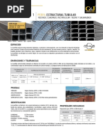 Ficha Tecnica Perfil PTR | PDF | Deformación (ingeniería) | Mecánica de Medios Continuos