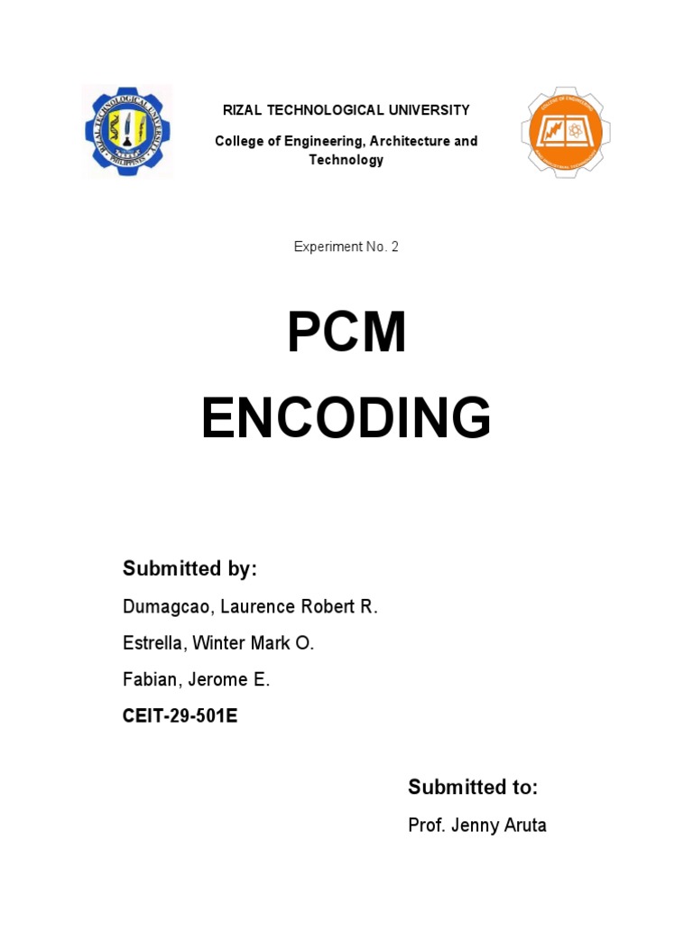 Experiment-2 PCMEncoding | PDF | Sampling (Signal Processing) | Codec