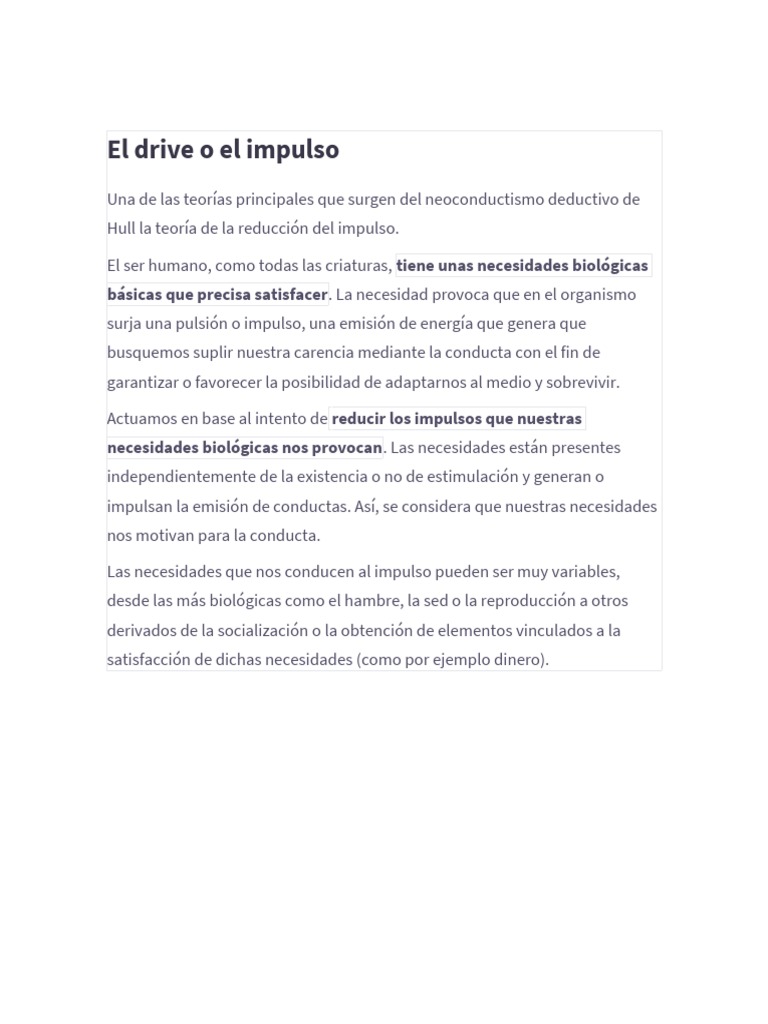El Drive o El Impulso | PDF