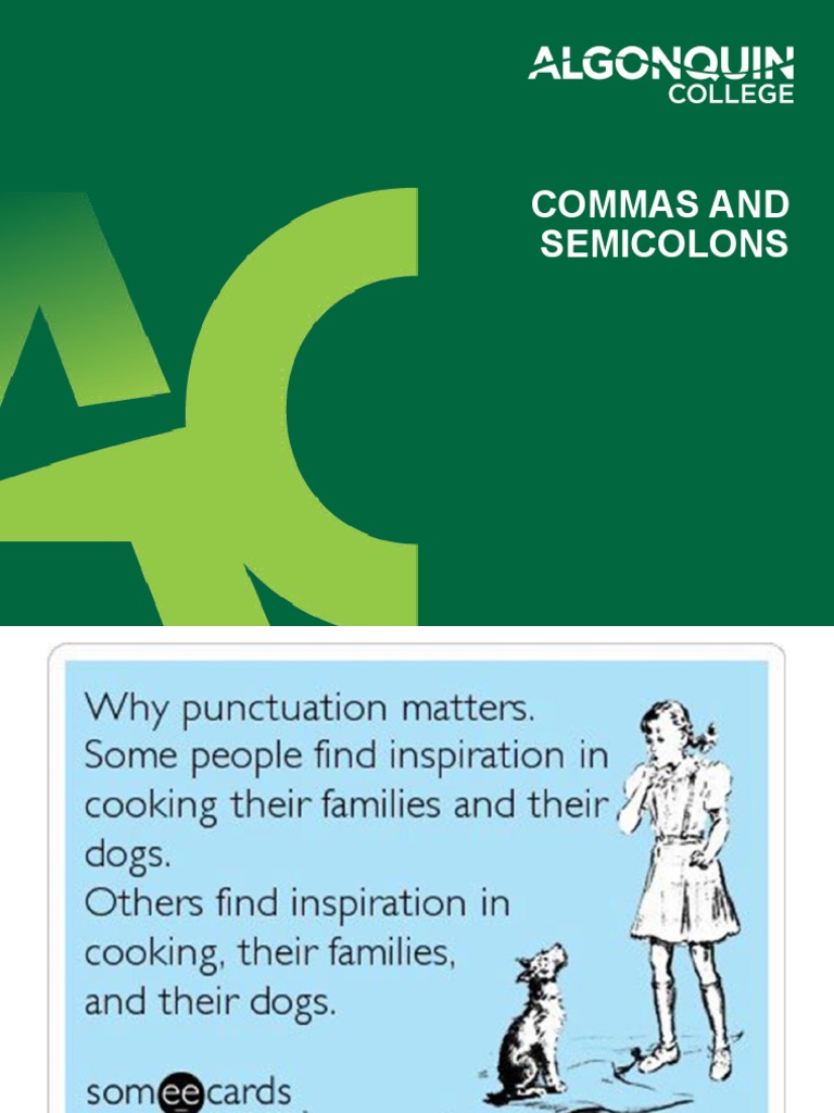 Punctuation rules for commas and semicolons | PDF | Subject (Grammar ...