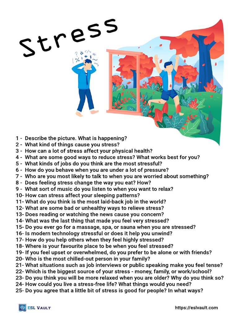 ESL Discussion Questions on Stress | PDF