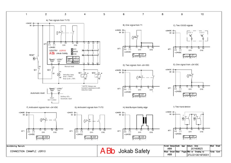 Connection Diagram USR10 General 2TLC010016T0001 | PDF