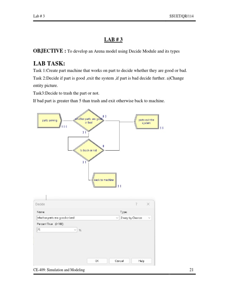 Simulating Decision-Making Processes Using Arena's Decide Module: A Lab Exploring Part ...