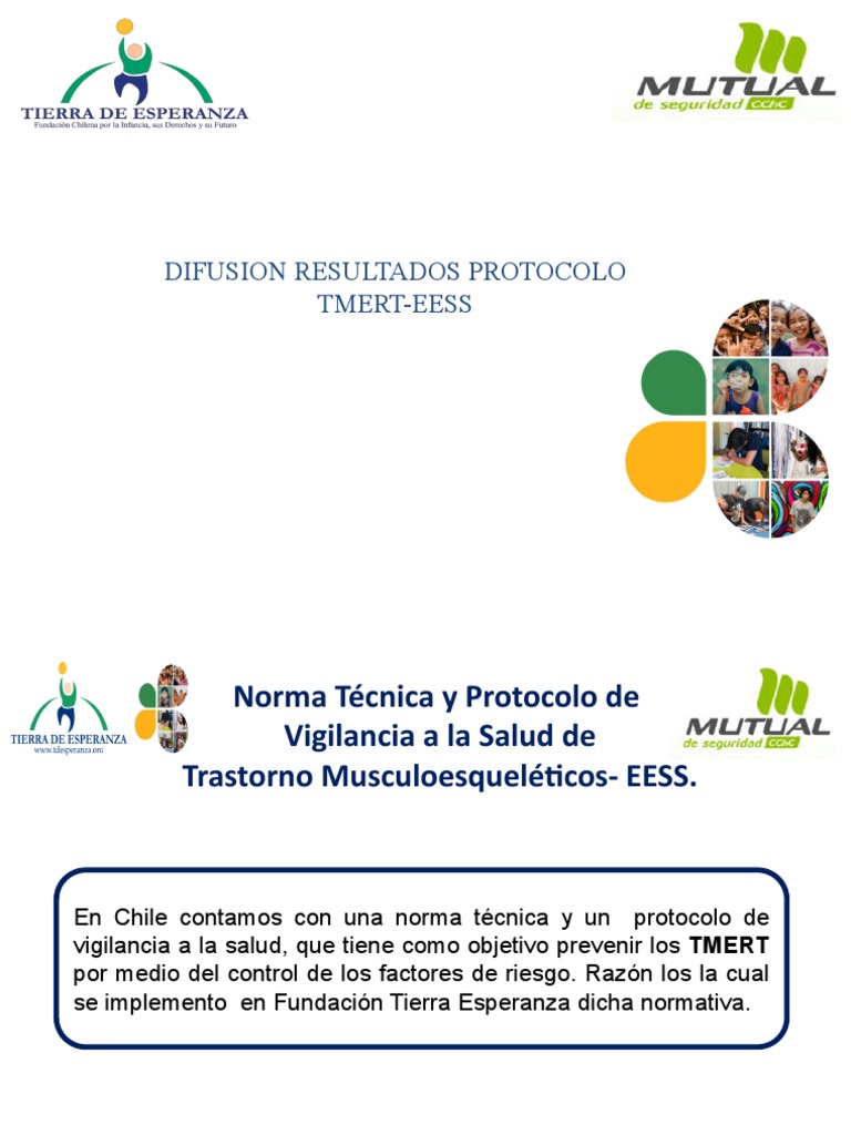 Difusion Resultados Protocolo Tmert-Eess | PDF | Factores humanos y ergonomía