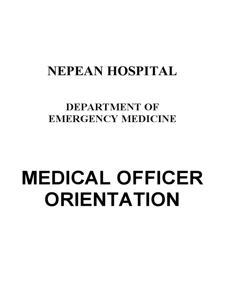 JMO Handbook Updated 05 04 21 by Kate Cush | PDF | Emergency Department ...