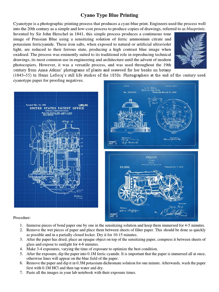 Cyano Type Blue Printing | PDF | Titration | Chemistry