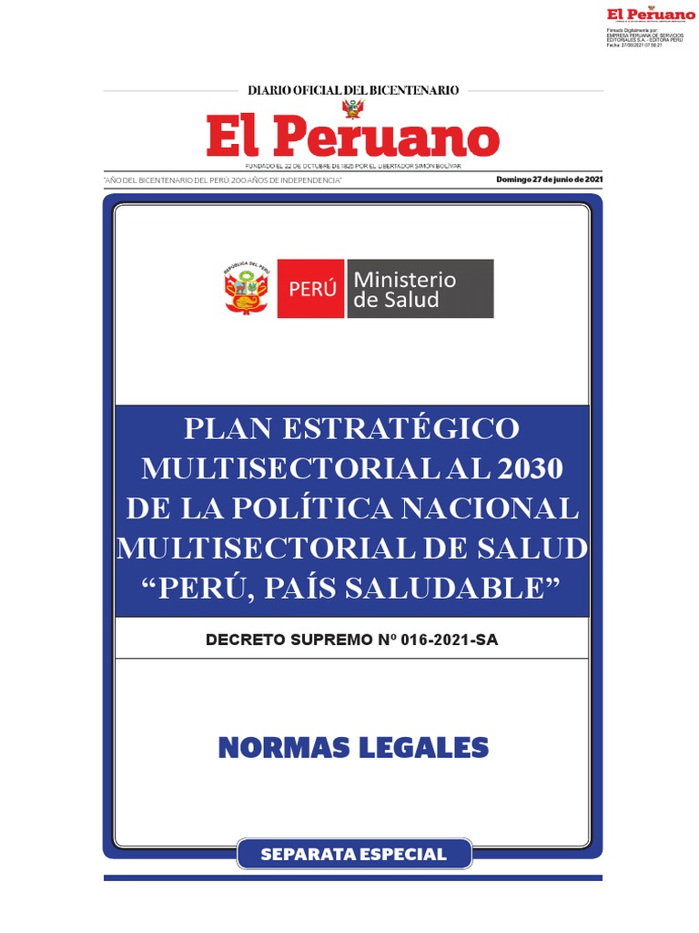 Pesem A 2030 Salud | PDF | Ministerio (Departamento de Gobierno) | La ...
