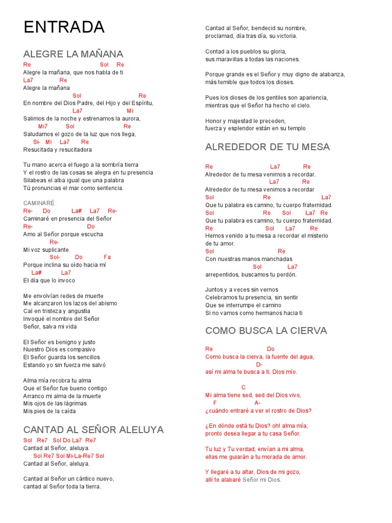 CANTOS y Acordes para Misa | PDF | Cristo (título) | Oración