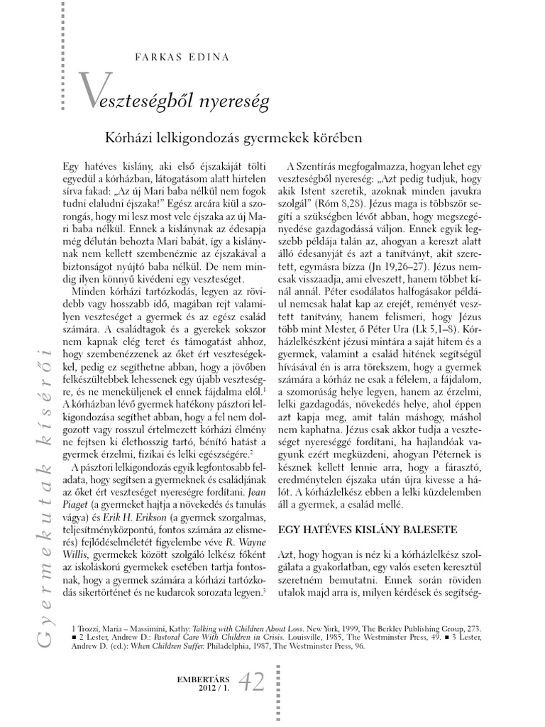 09 Farkas Edina Kóürházigyerek | PDF