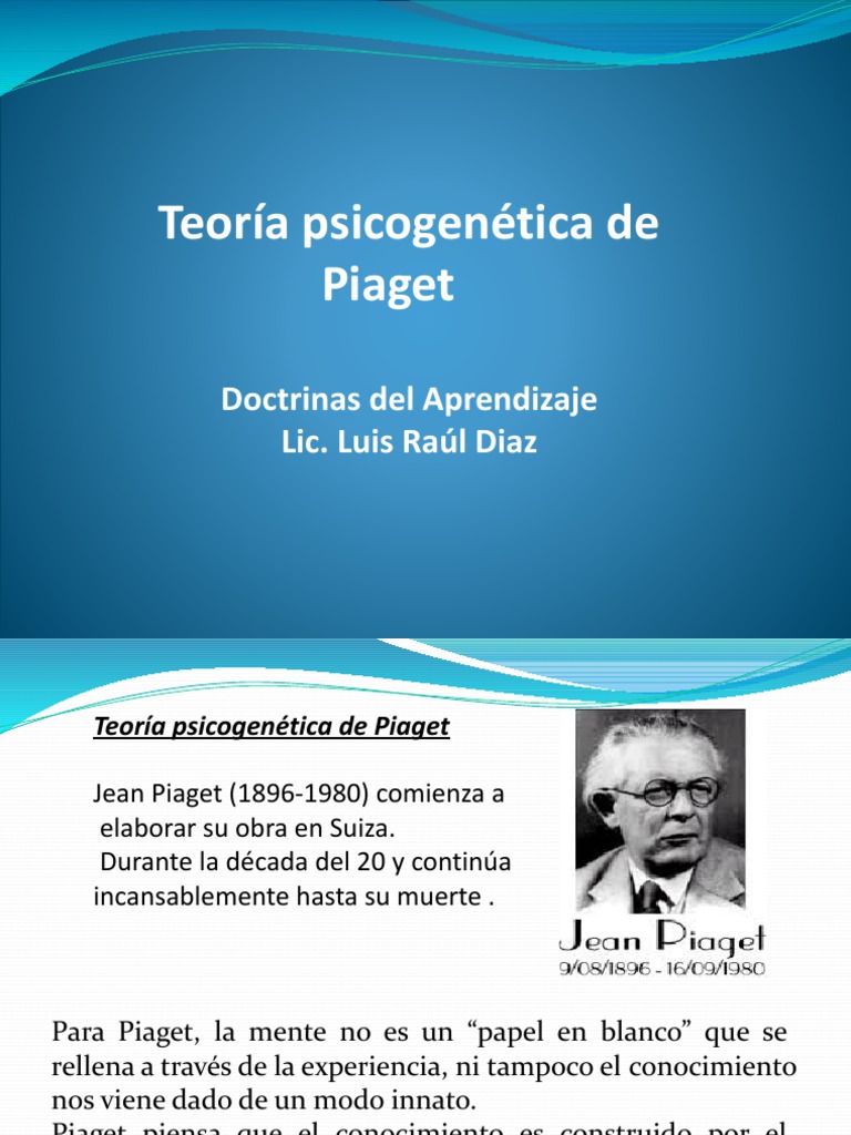Teoria-psicogenetica-de-Piaget | PDF | Esquema (psicología) | Aprendizaje