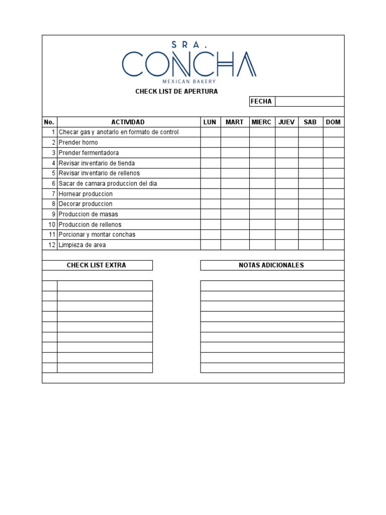 Checklist Diario | PDF