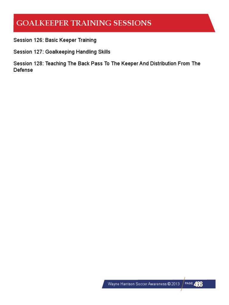 Training Sessions | PDF | Association Football | Team Sports