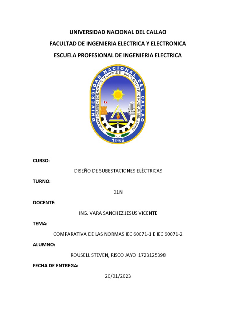 Comparitiva de Las Normas IEC 60071-1 e IEC 60071-2 | Descargar gratis ...