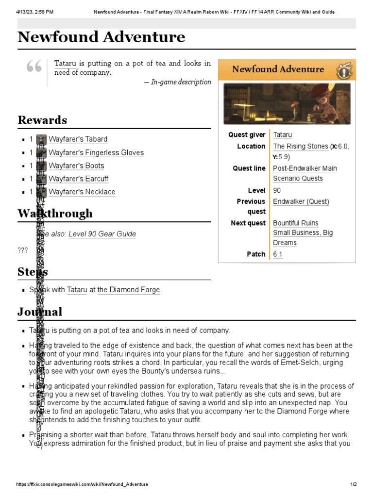 Newfound Adventure | PDF