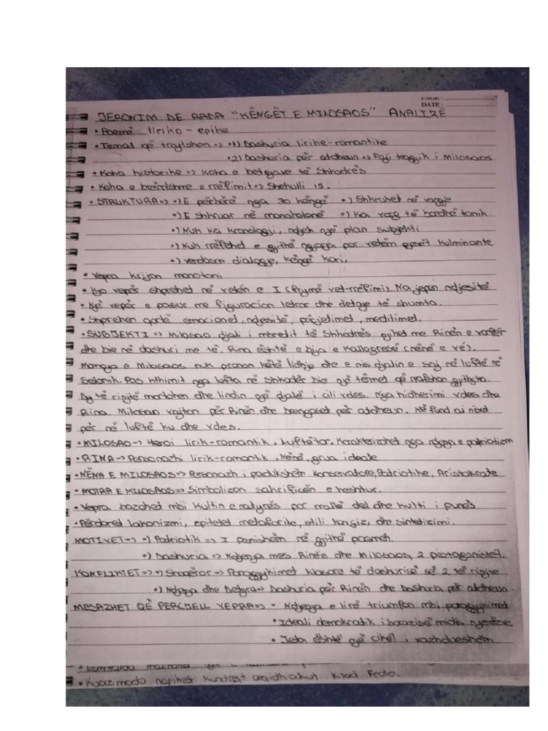 Kenget e Milosaos Analiz | PDF