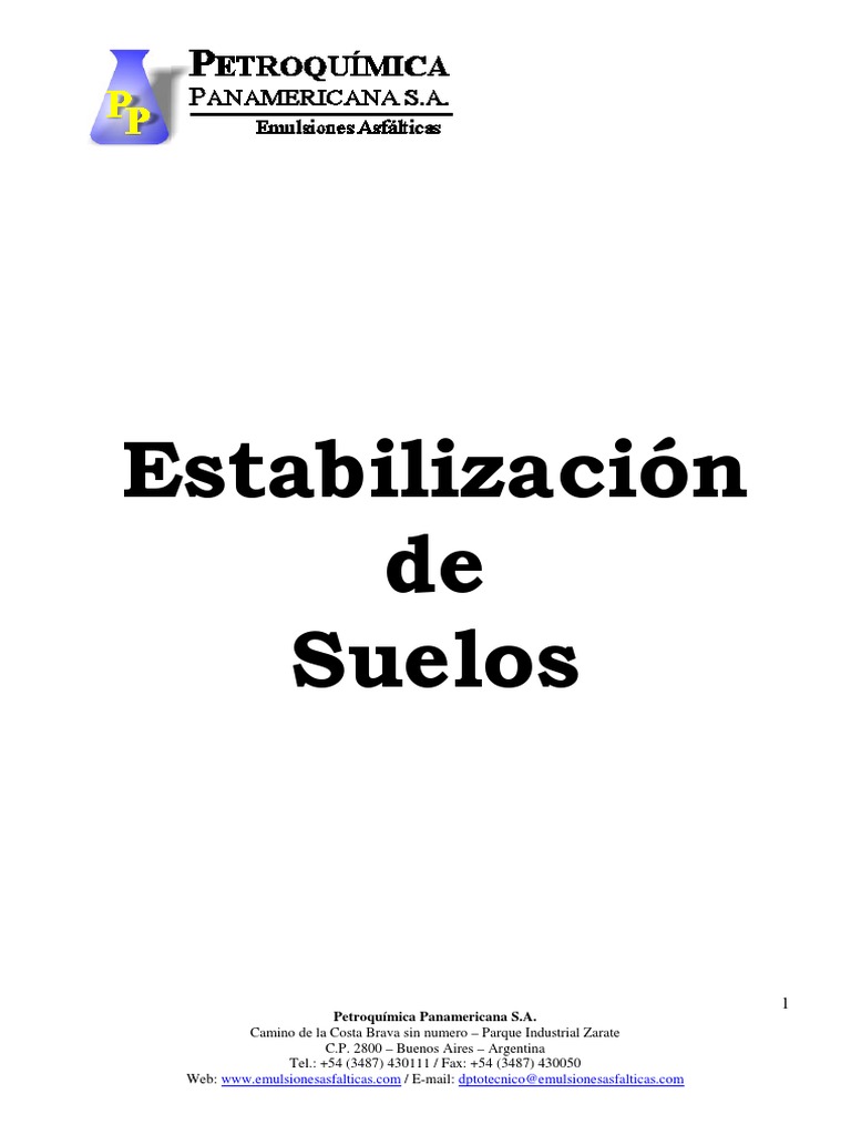 Estabilizados de Suelos | PDF | Cemento | Agua