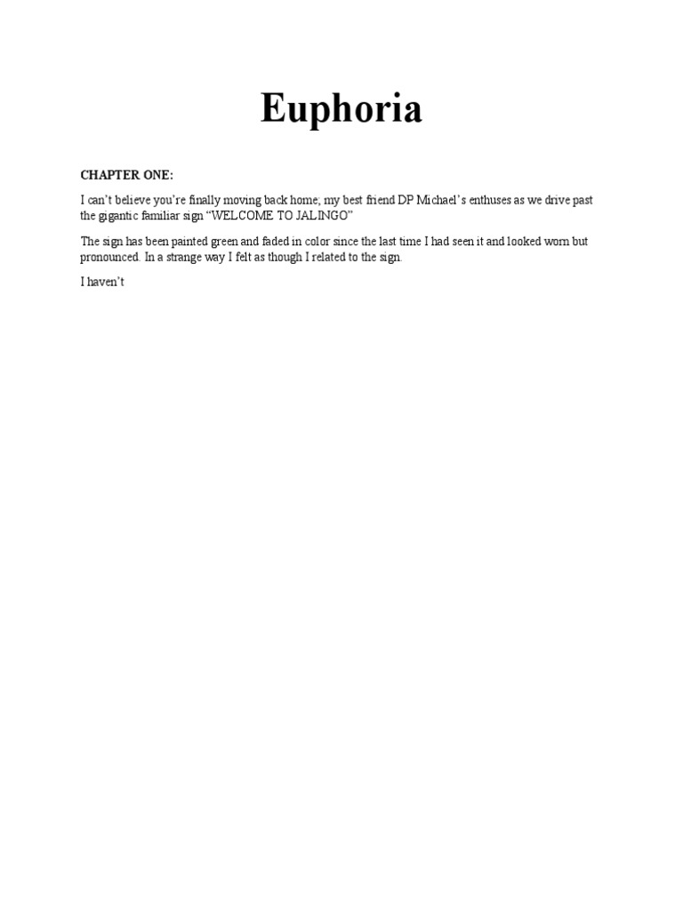 Euphoria: Chapter One | PDF