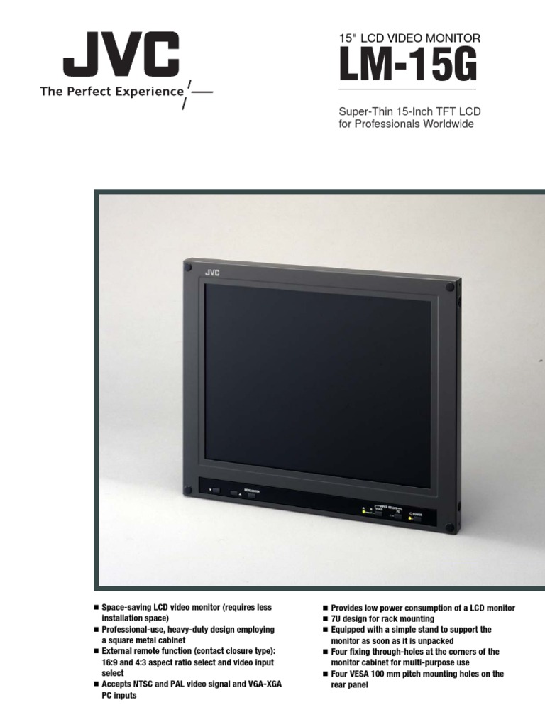 Monitor JVC LM-15 | PDF | Computer Monitor | Display Resolution