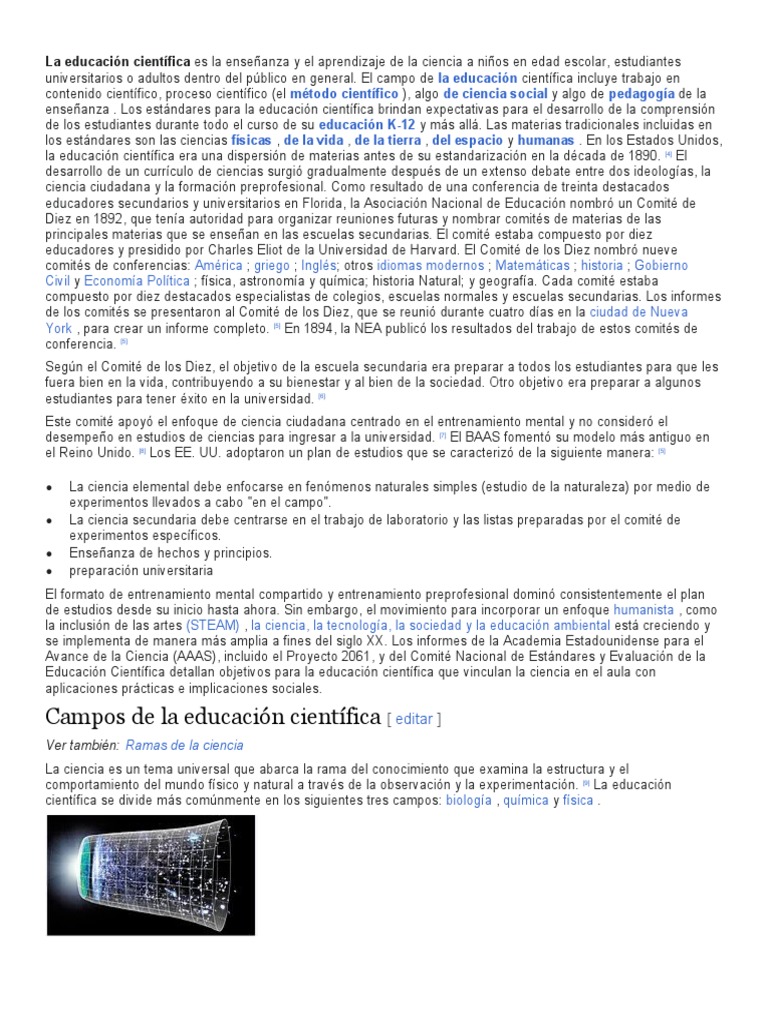La educación científica | PDF | Antropología | Ciencias de la Tierra