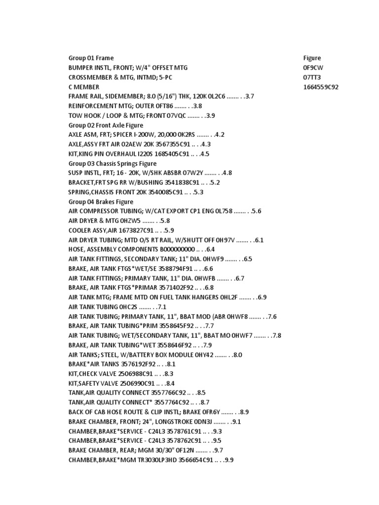 Partes Tractocamion 7600 Sba | PDF | Manufactured Goods | Vehicle ...