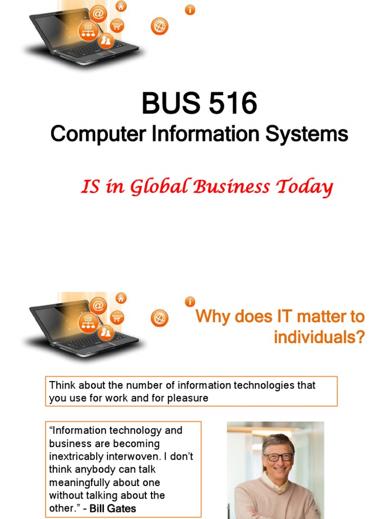 BUS 516_Chapter 1_IS in Global Business Today | PDF | Information ...