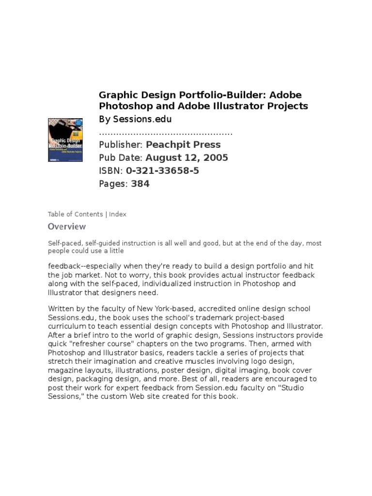 Graphic Design Portfolio-Builder: Adobe Photoshop and Adobe Illustrator ...