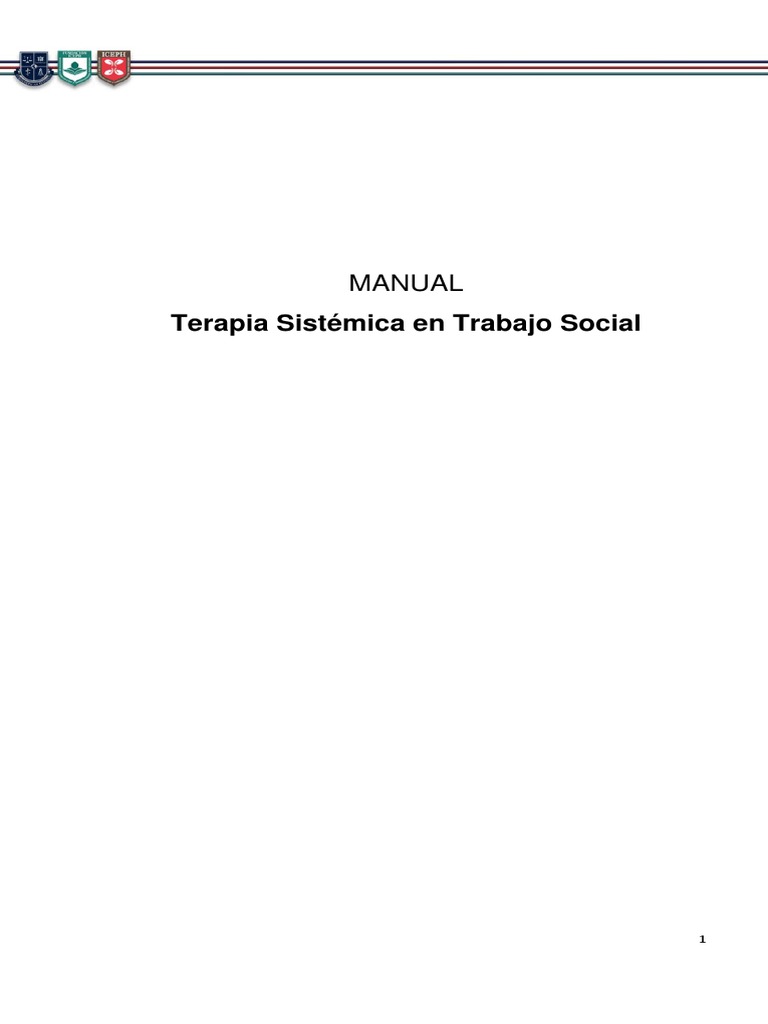 Manual-Terapia-Sistemica ICEPH | PDF | Sistema | Trabajo Social
