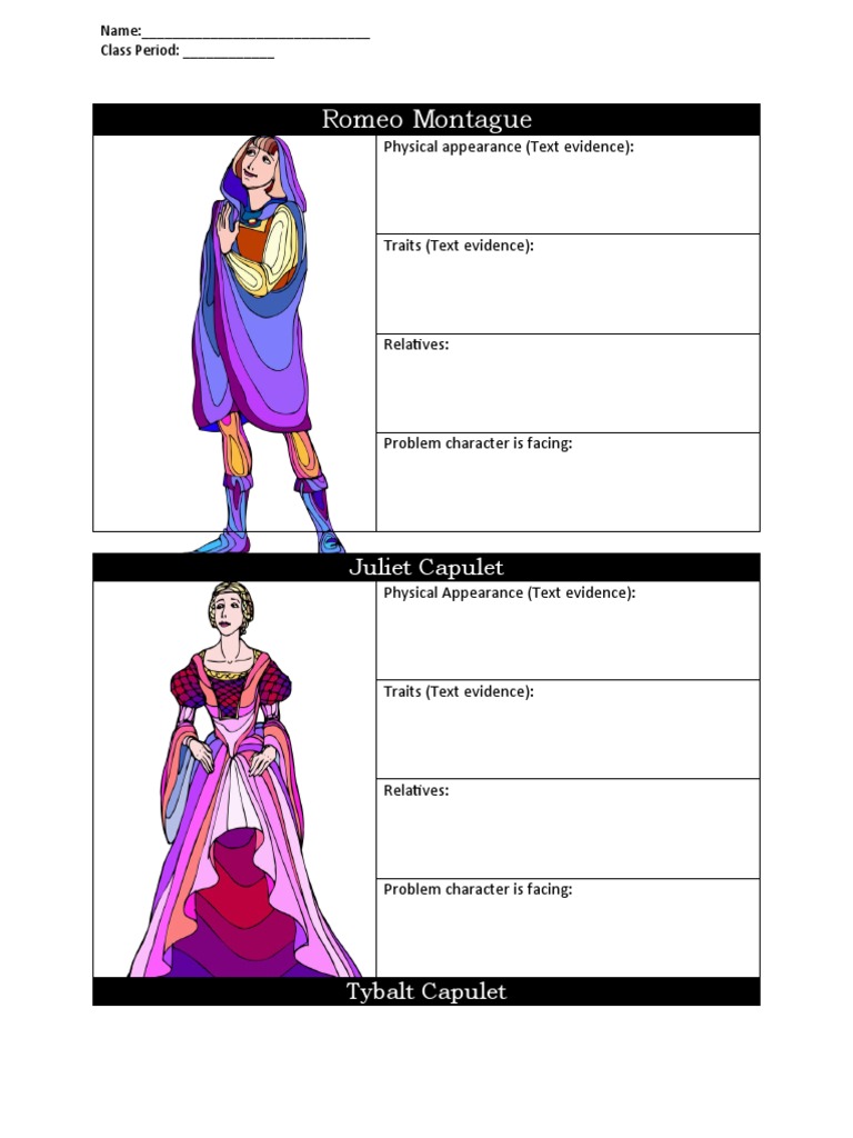 Romeo and Juliet Character Analysis | PDF | Social Science | Language ...
