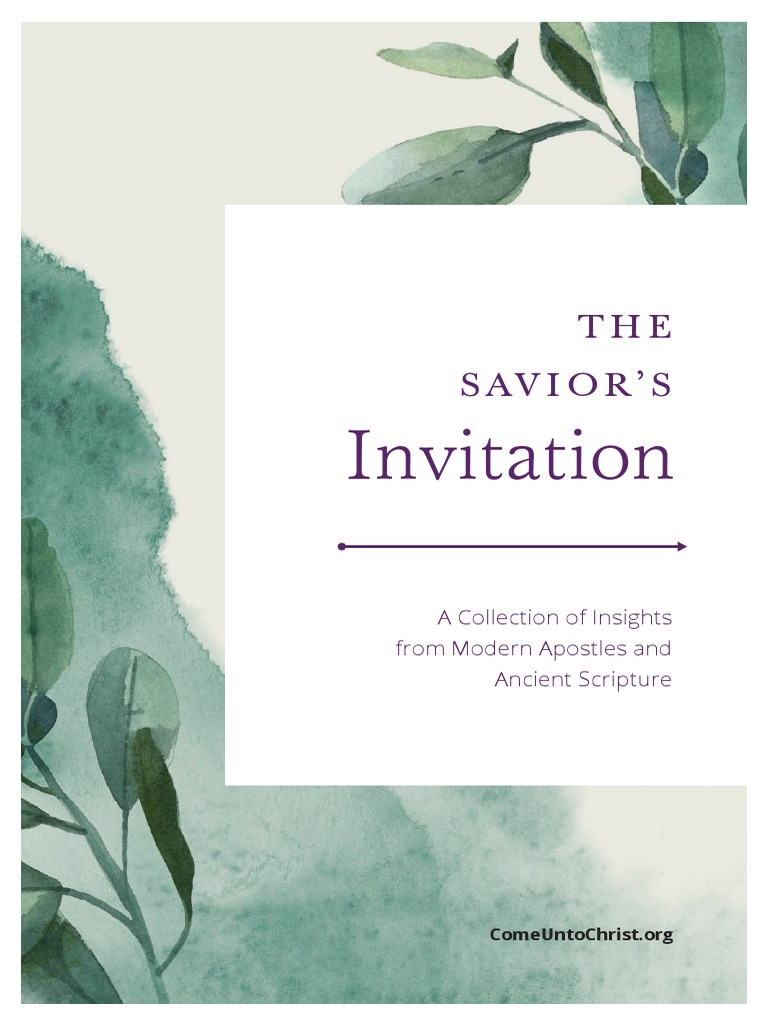 Saviors Invitation Booklet Eng | PDF | Jesus | Paul The Apostle