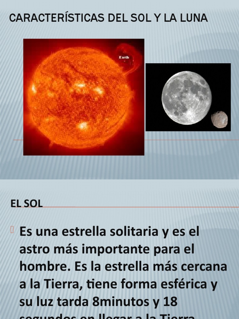 Características del Sol y la Luna | PDF | Dom | Tierra