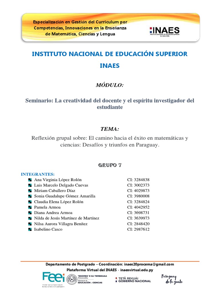 El Camino Hacia El Éxito en Matemática y Ciencias. | PDF | Enseñando ...