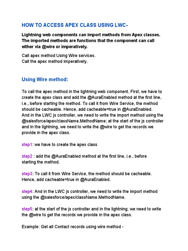 Access Apex Class Using Lwc 4 Pdf Computer Programming