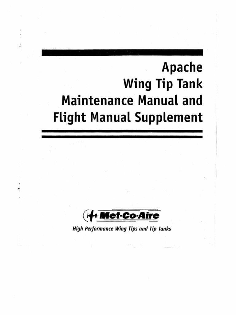 2012-05-09 Apache Maintenance Manual | PDF | Valve | Fiberglass