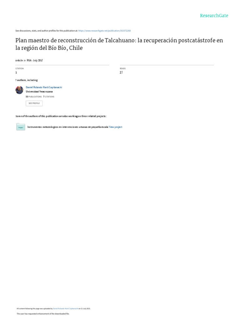 Artculo Planmaestrodeconstruccin RUA18 2017 Compressed | PDF | Chile | Tsunami