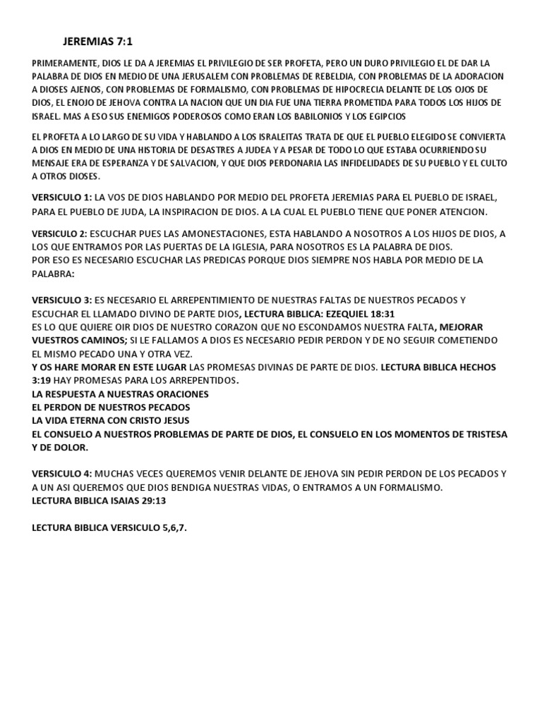 Jeremias 7 | PDF