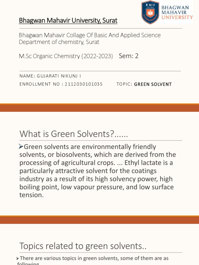 035 GUJARATI NIKUNJ I Green Solvent PDF | PDF | Chemistry | Green Chemistry