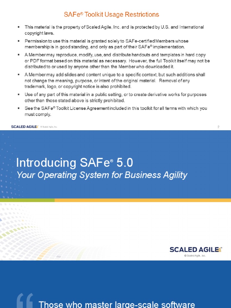 Introducing SAFe (5.0) | PDF