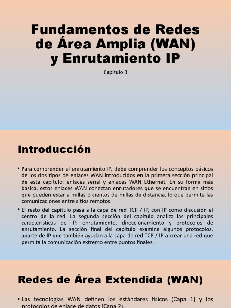 CAP3 Fundamentos de Redes de Area Amplia - WAN | PDF | Protocolos de internet | Enrutador ...